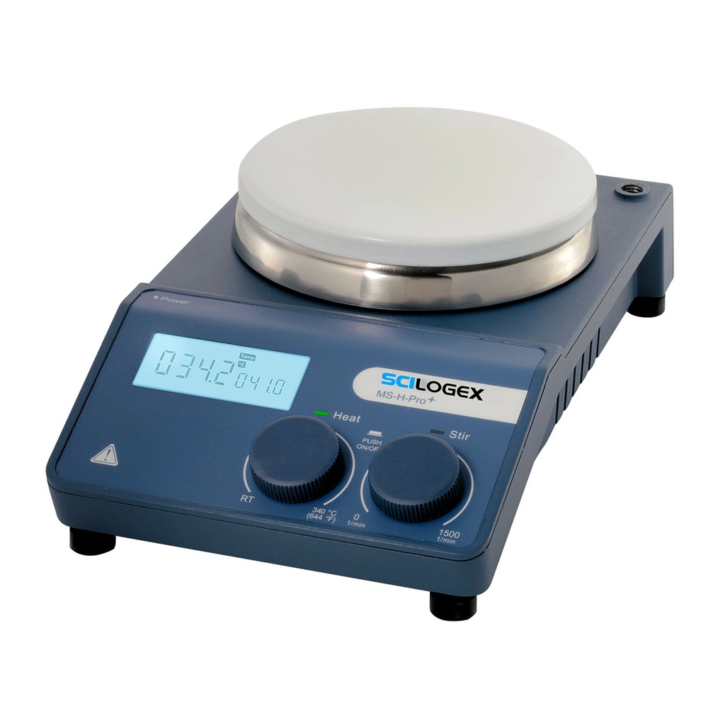 SCILOGEX SCI340-ProT Circular-top LCD Digital Hotplate Stirrer, with timer 340ºC/1500rpm Max ...