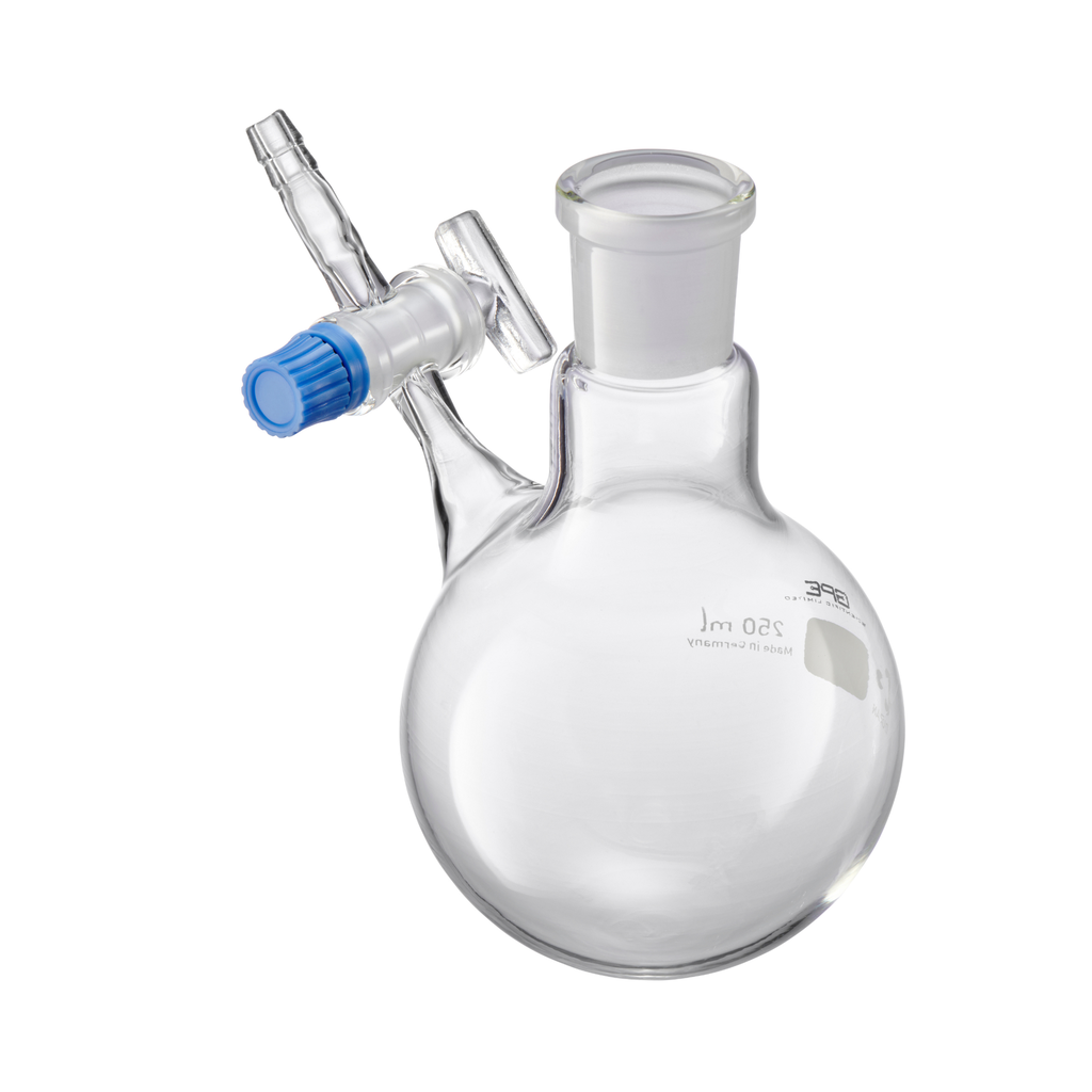 J Young Schlenk Flasks (Round Bottom, Glass Key, Socket) | Scilogex